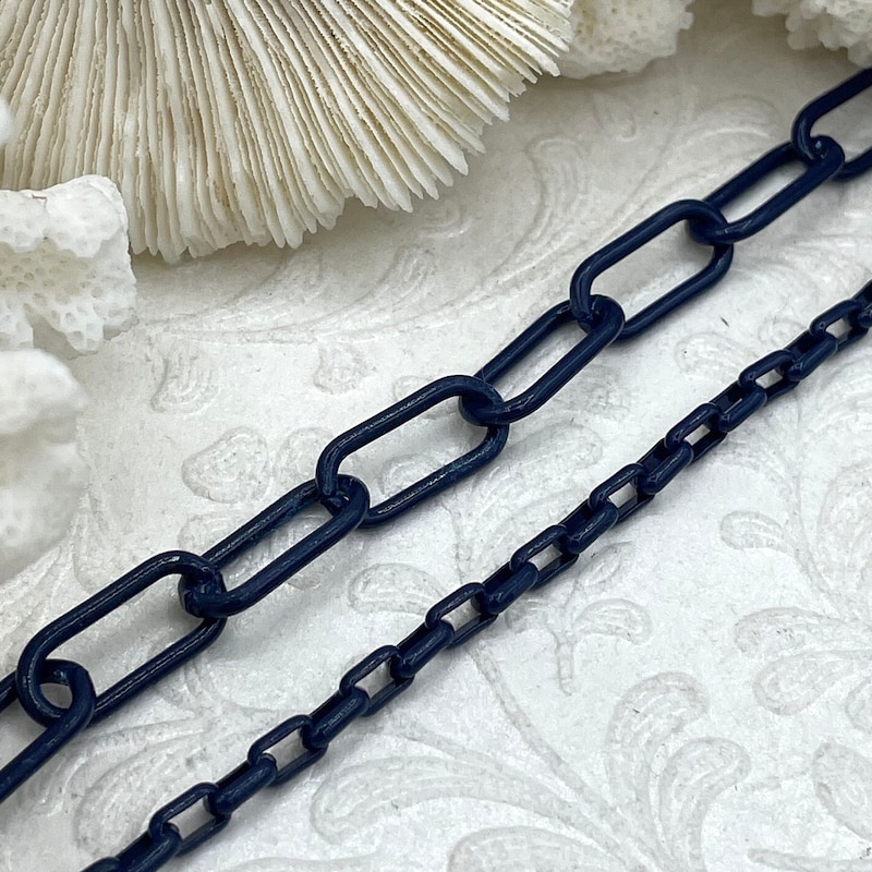 Navy Blue Faceted Chain - Etsy