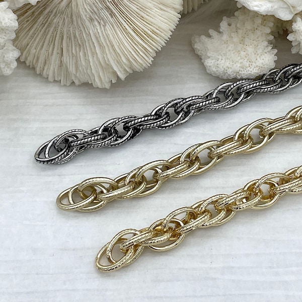Triple Link Chain - Etsy