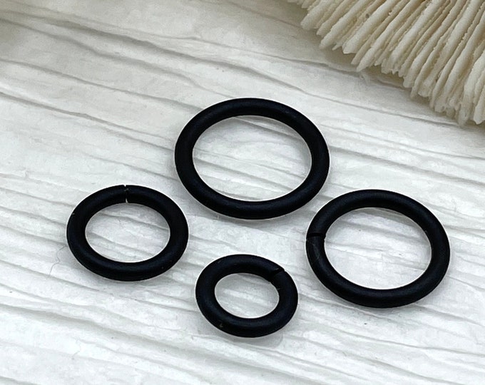 9mm Etched Jump Ring, Black Antiqued Brass 20 Rings Oxidized, 18 Gauge ...