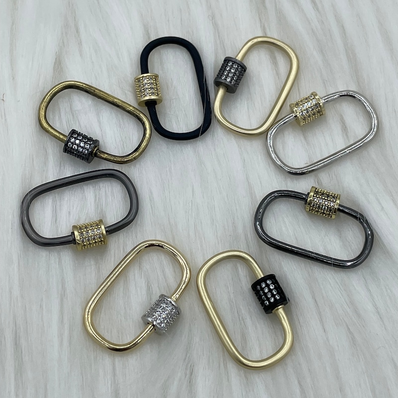 Gunmetal Carabiner Charm - Etsy