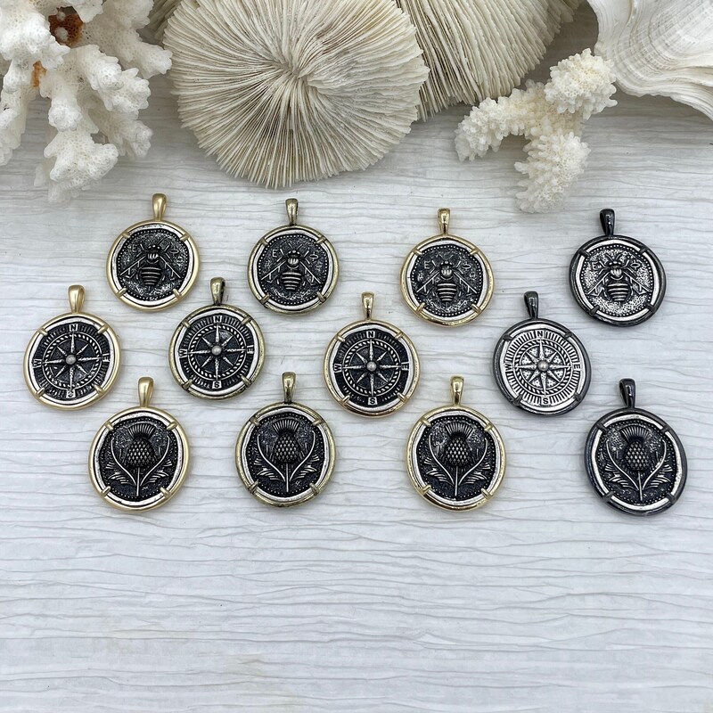 Compass Pendant - Etsy