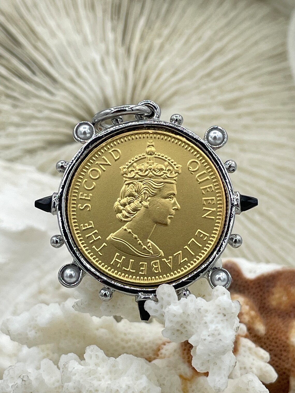 Queen Elizabeth II Coin Pendant, Royal Coin Pendant, Queen Coin Pendant ...