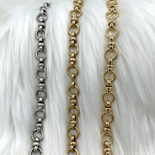 Brass Mixed Link Small Cable Chain Round Sold by the Foot. 6mm - Etsy