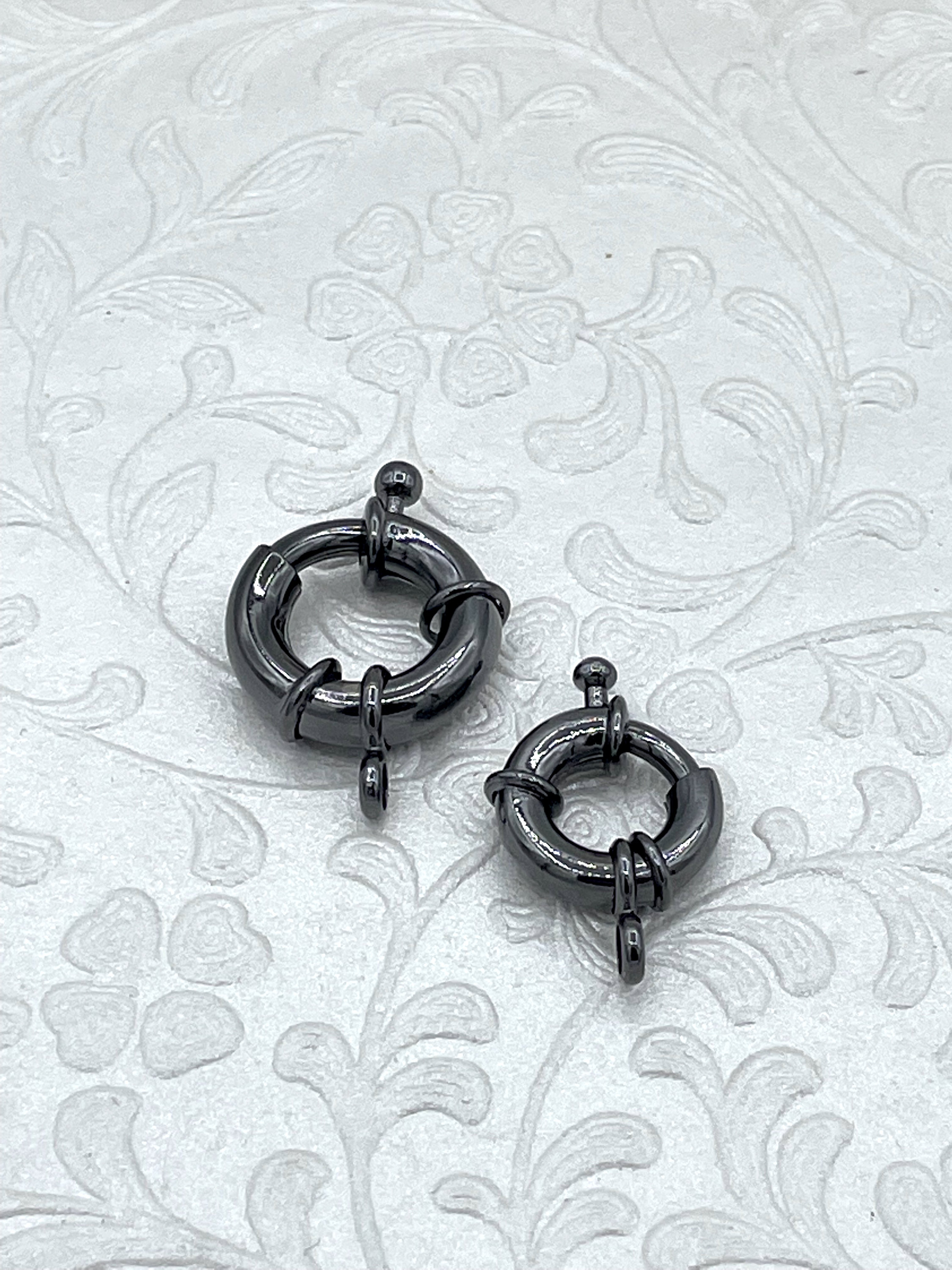 Brass Round Spring Ring Clasp With Open Jump Ring Spring Gate - Etsy