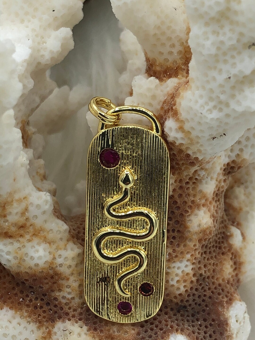 High Quality Brass CZ Snake Medallion, Snake Pendant, Gold Plating ...