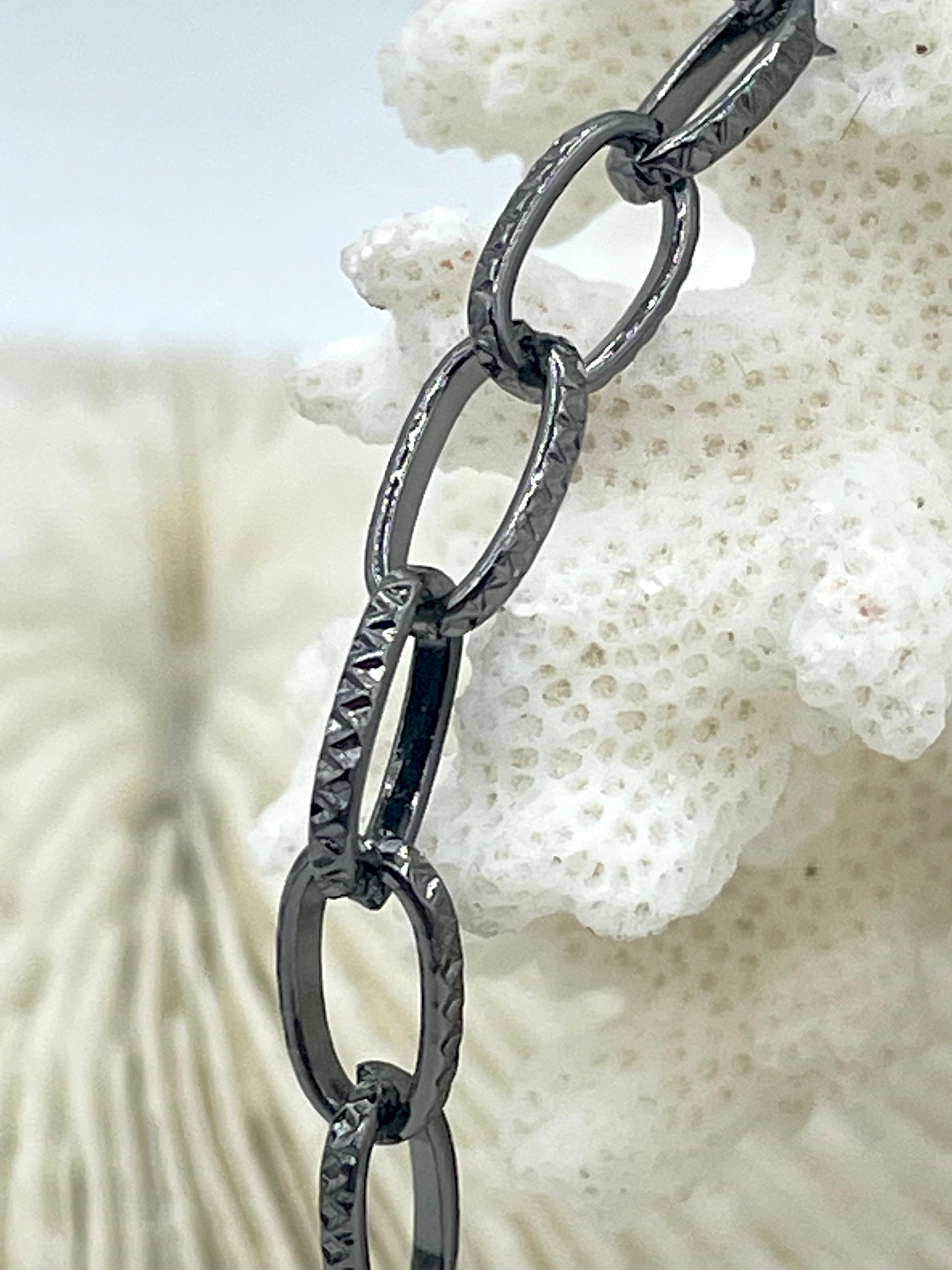 Medium Textured Cable Chain Oval Sold by the Foot. - Etsy