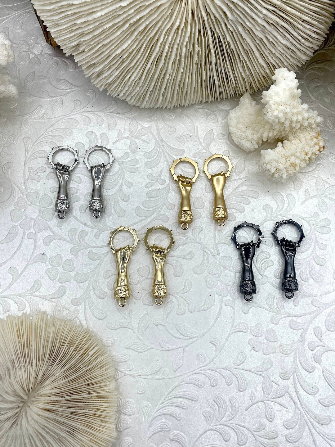 Brass Hand/fist Snap Clasp, Figa Clasp, Snap Circle, Round Snap Ring, 6 ...