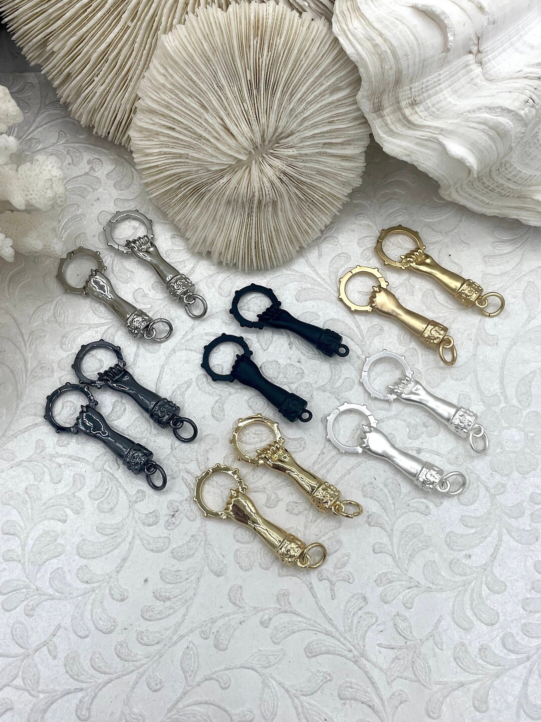 Brass Hand/fist Snap Clasp, Figa Clasp, Snap Circle, Round Snap Ring, 6 ...