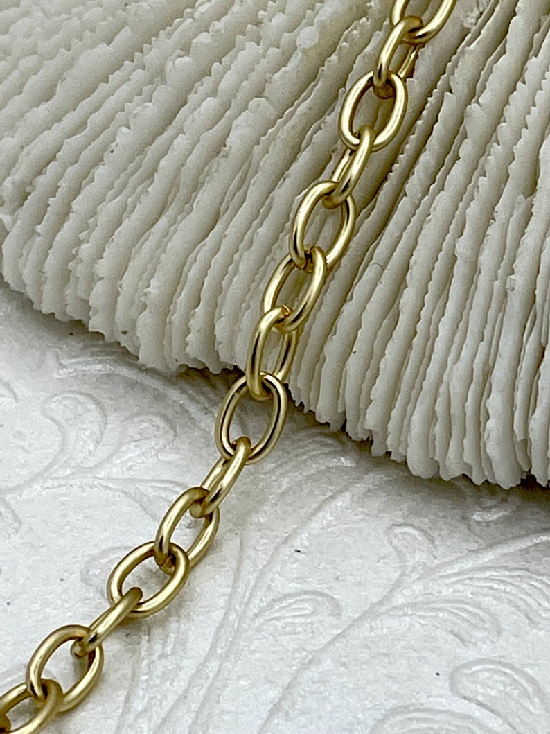 Small Cable Chain Smooth Oval Sold by the Foot. 3.5mm X 5mm. Wire 1mm ...