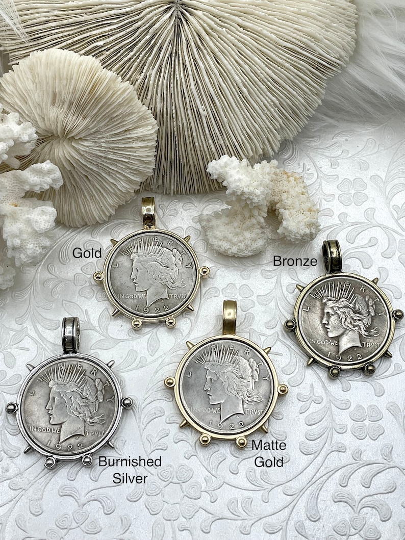 Reproduction Coin Pendant Liberty Peace Dollar Coin Pendant - Etsy