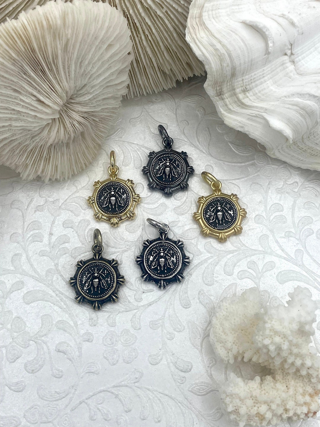 French Bee Replica Coin, Reproduction Bee Coin, Bee Coin Pendant, Coin ...