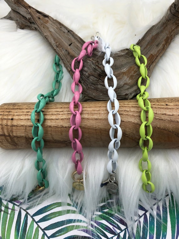 Enamel Plated Colored Chain 15x11x4mm Colorful Chain Chunky | Etsy