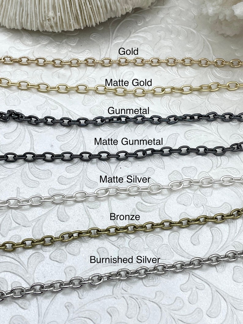 Small Cable Chain Smooth Oval Sold by the Foot. 3.5mm X 5mm. - Etsy