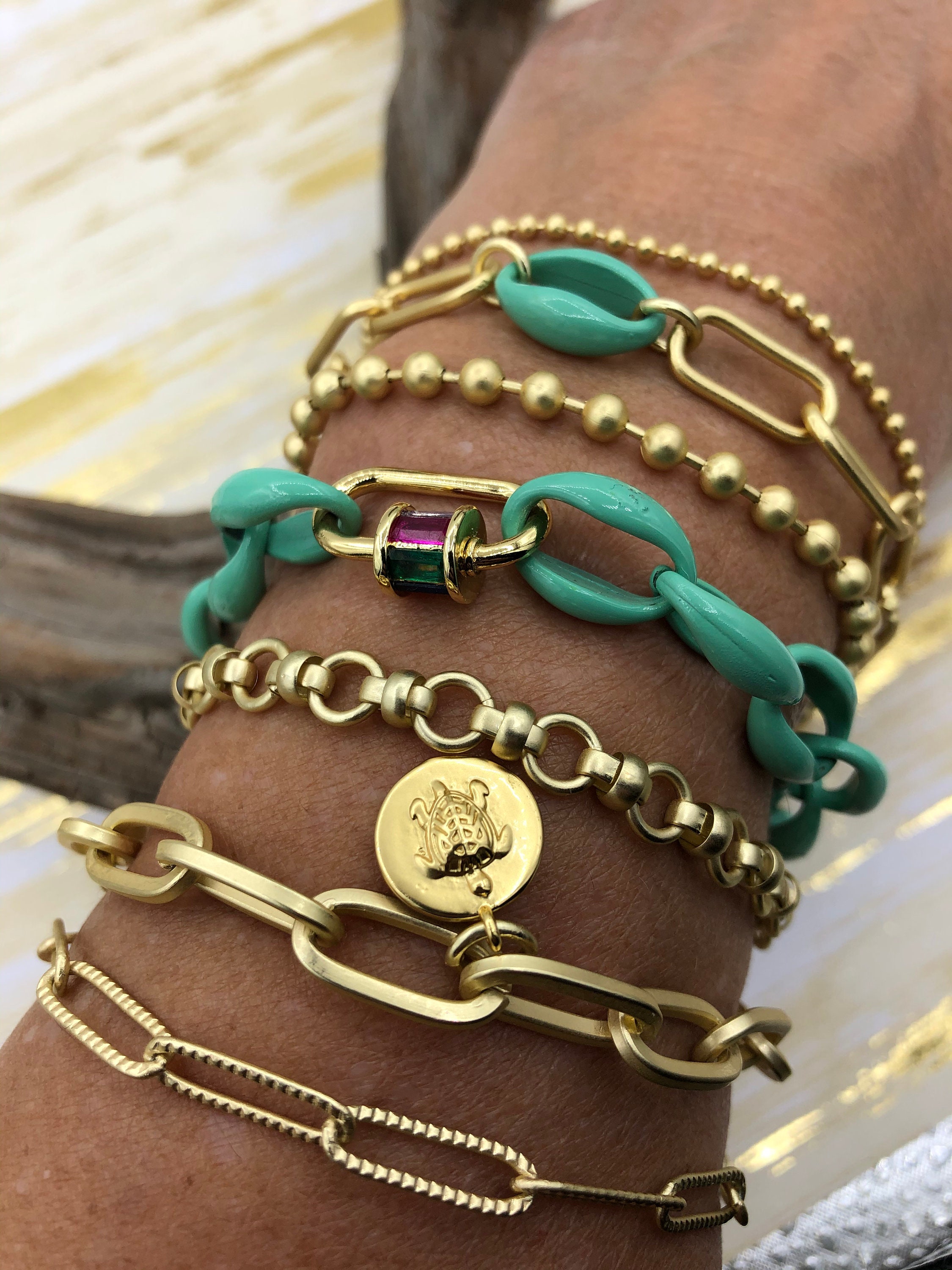 Enamel Plated Colored Chain 15x11x4mm Colorful Chain Chunky - Etsy