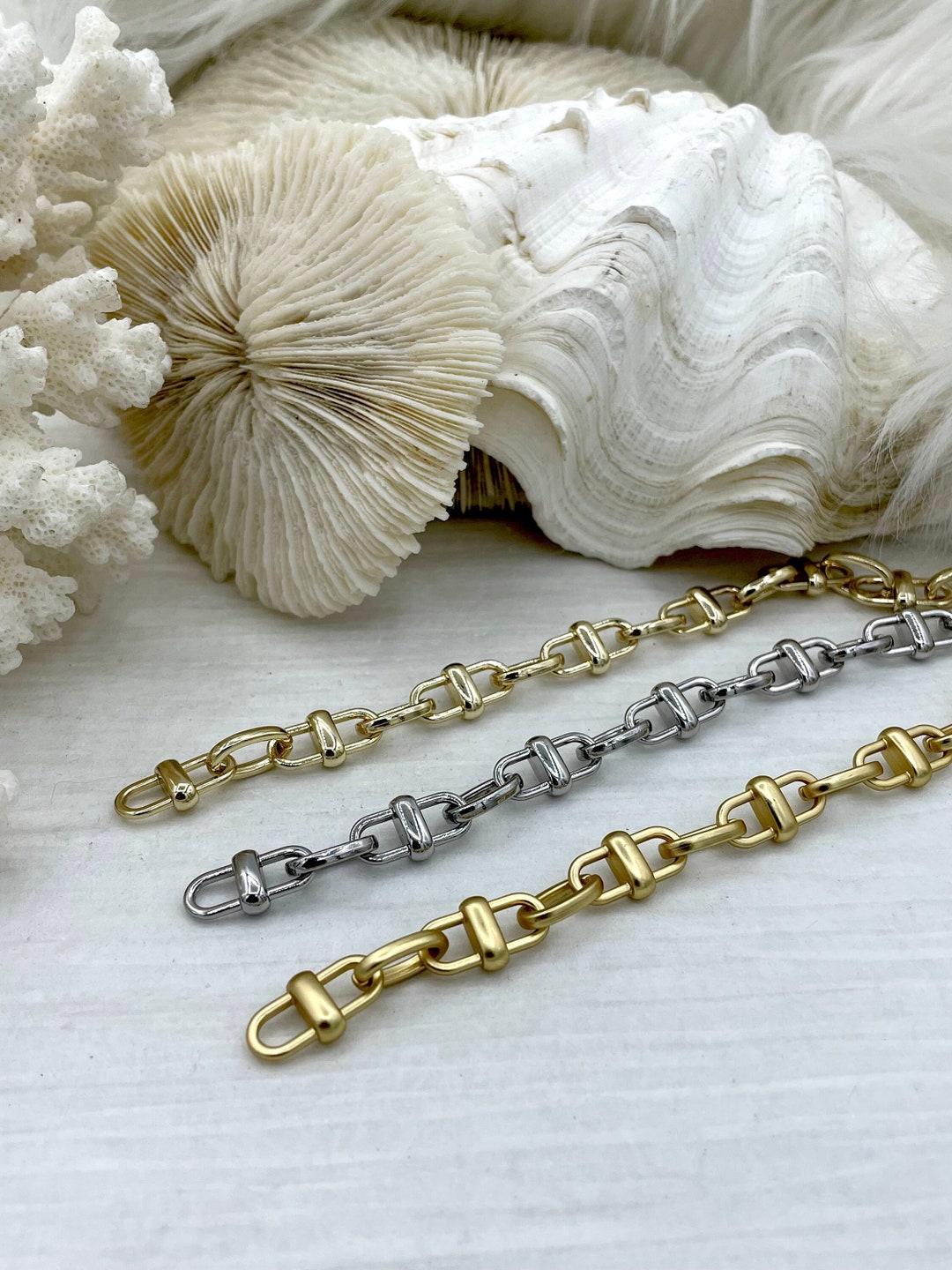 Mixed Link Cable Chain Electroplated Base Metal, Chain by the Foot. 16 ...