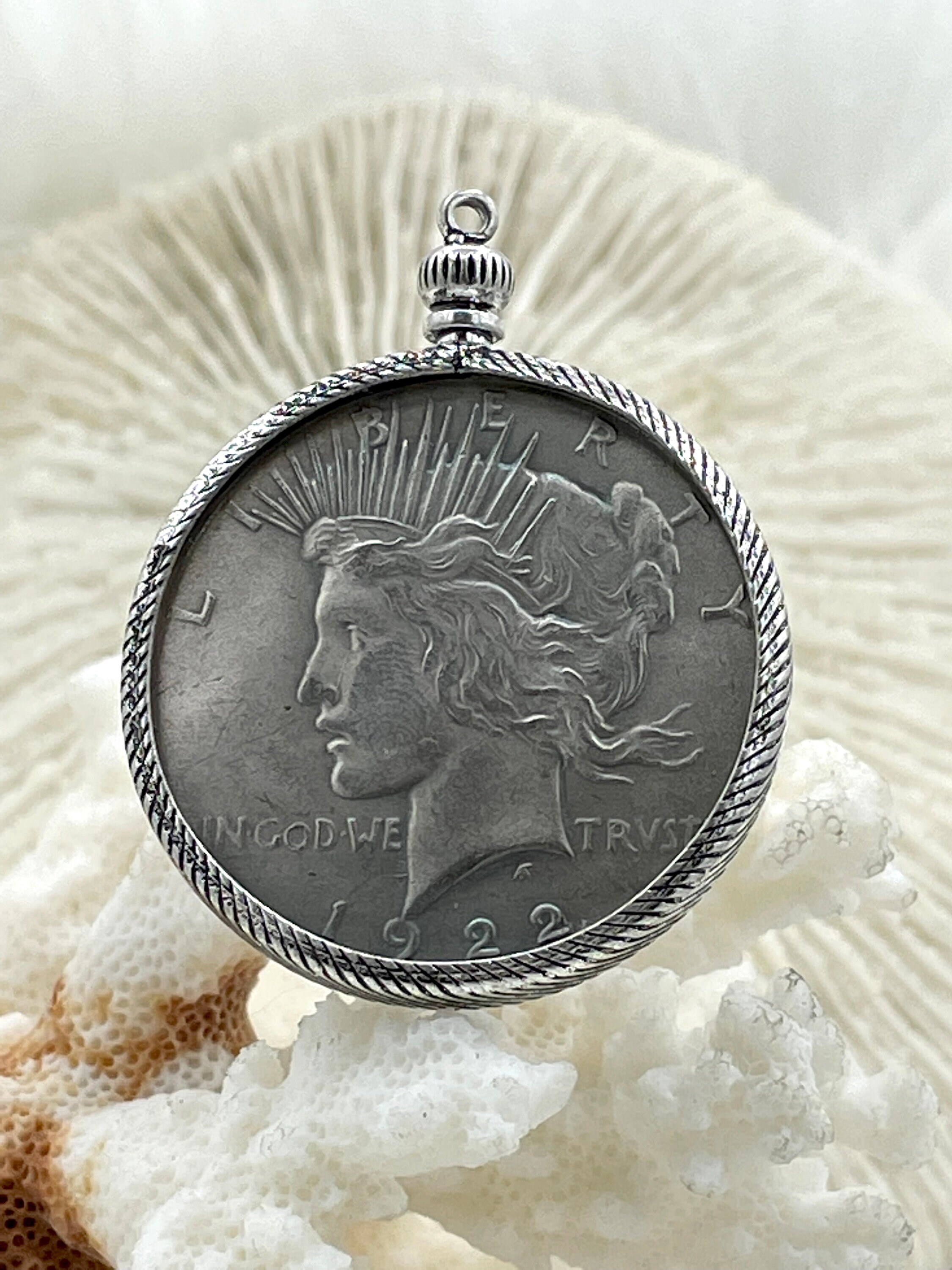 Reproduction Coin Pendant 39mm Coin Bezel Liberty Coin - Etsy