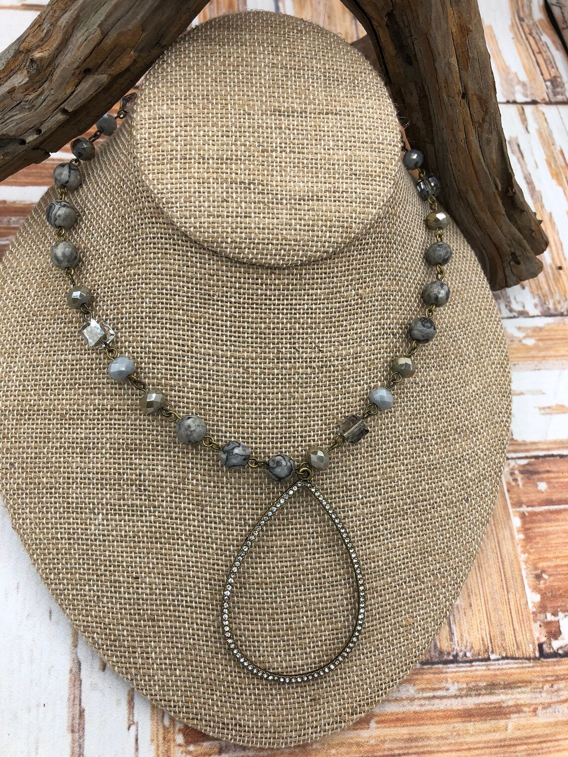 Gemstone Crystal Mix Rosary Picasso Jasper Square and Rondelle Crystal ...