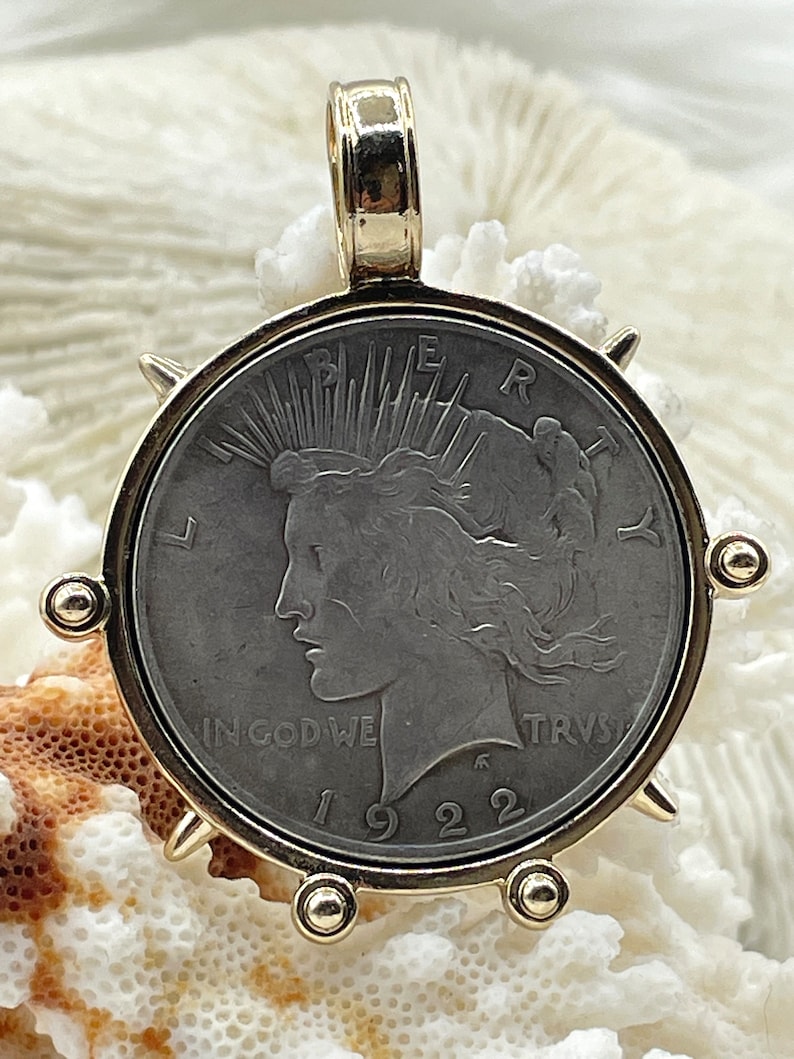Reproduction Coin Pendant Liberty Peace Dollar Coin Pendant - Etsy