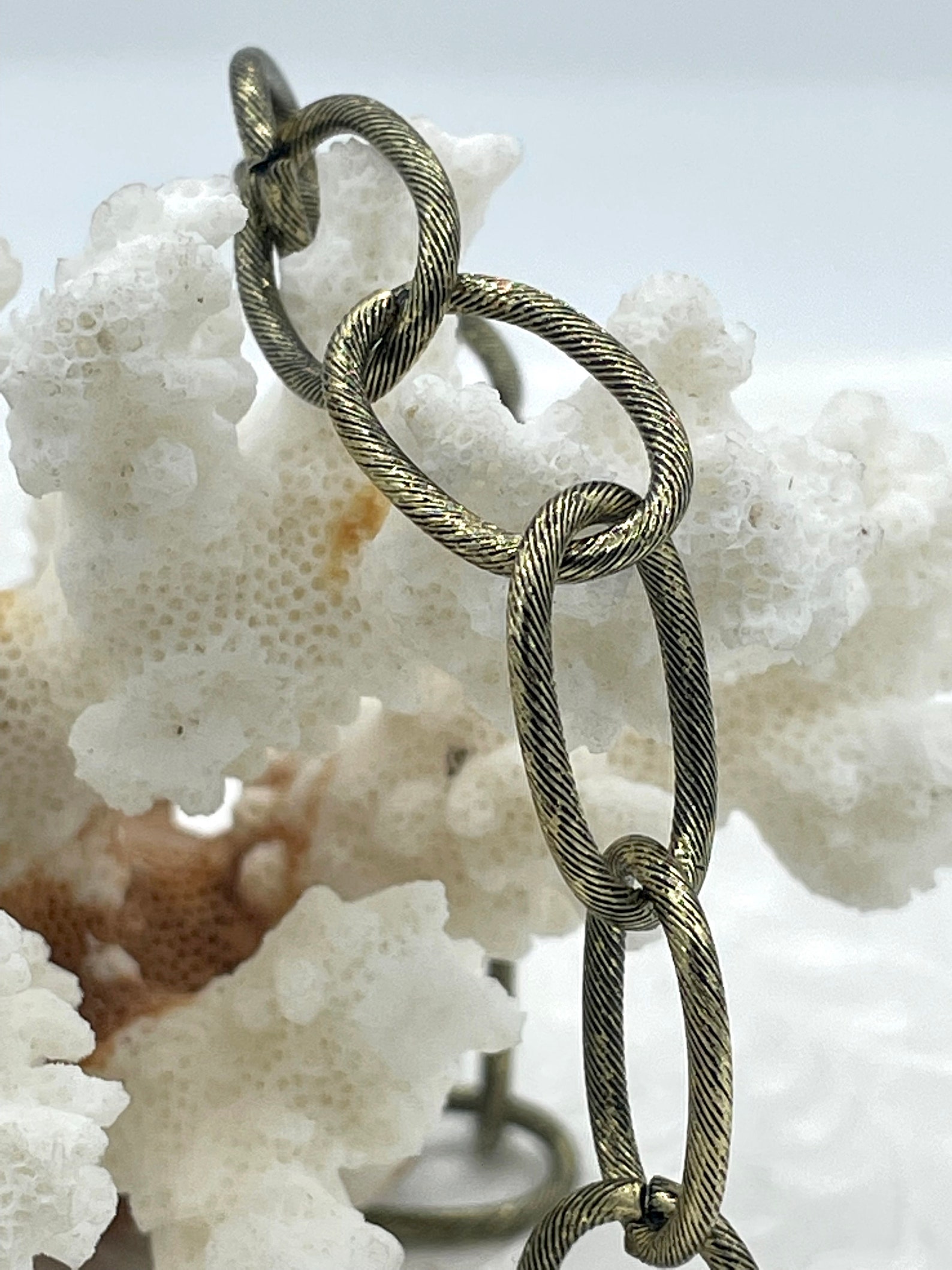 Cable Chain Textured Oval Sold by the Foot. 20mm X 13mm. Wire - Etsy