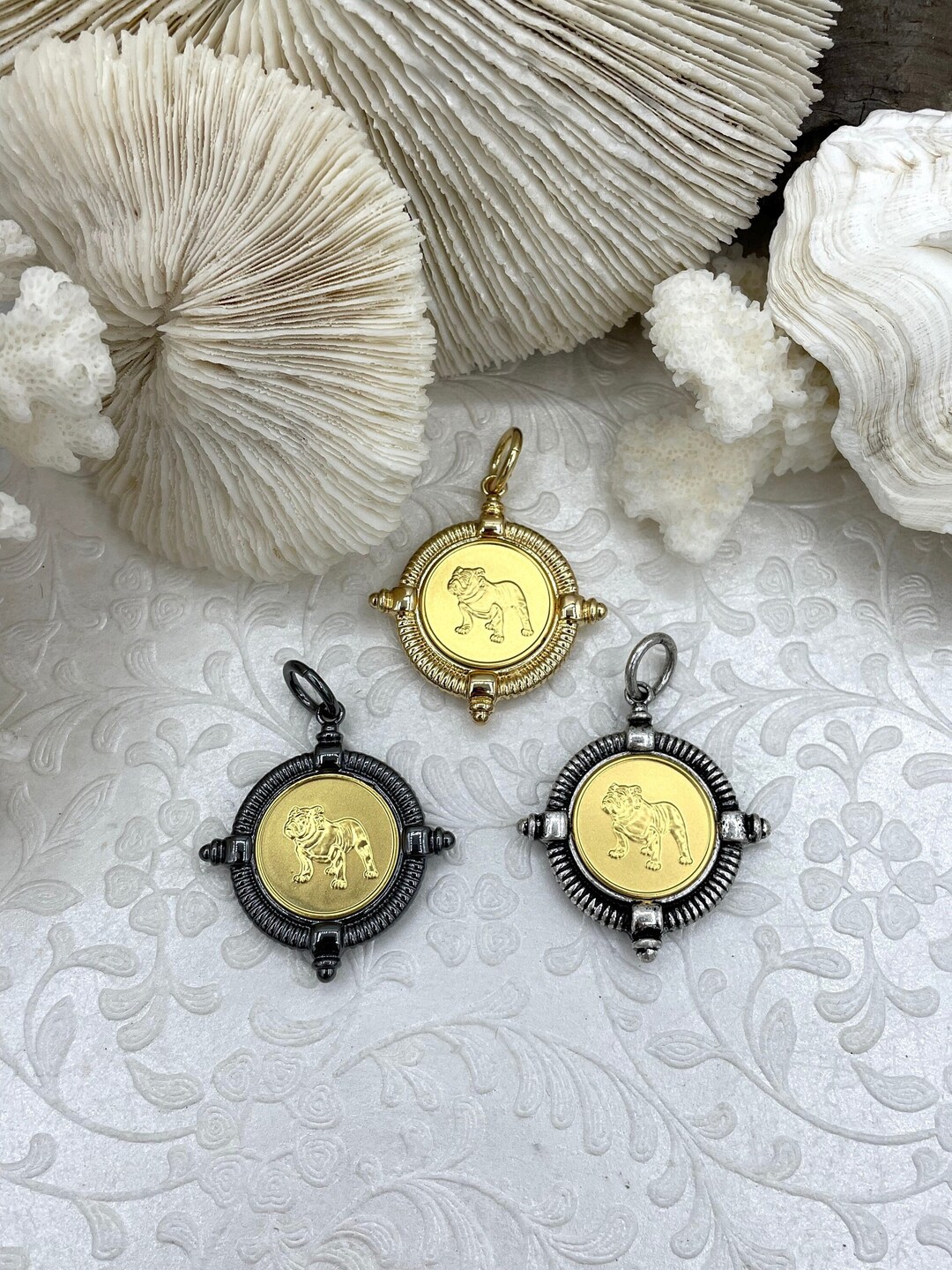 Bulldogs Coin, Bulldog Pendant, Bulldog Necklace, Game Day Glam ...