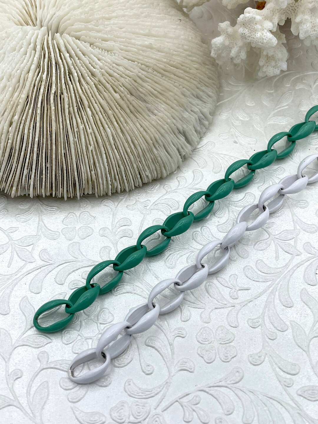 Enamel Plated Colored Chain 15x11x4mm, Colorful Chain, Chunky Statement ...