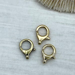 16mm Brass Lobster Clasp, Small Claw Clasp, Spring Hook Lobster Clasp ...