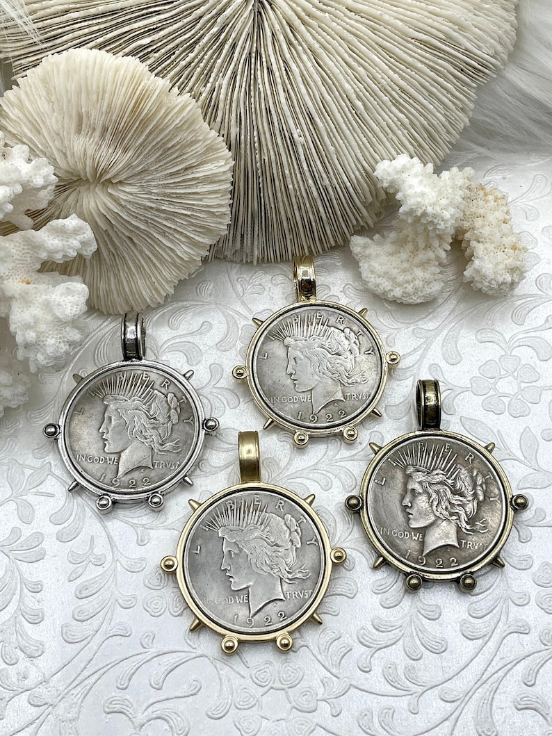 Reproduction Coin Pendant Liberty Peace Dollar Coin Pendant - Etsy