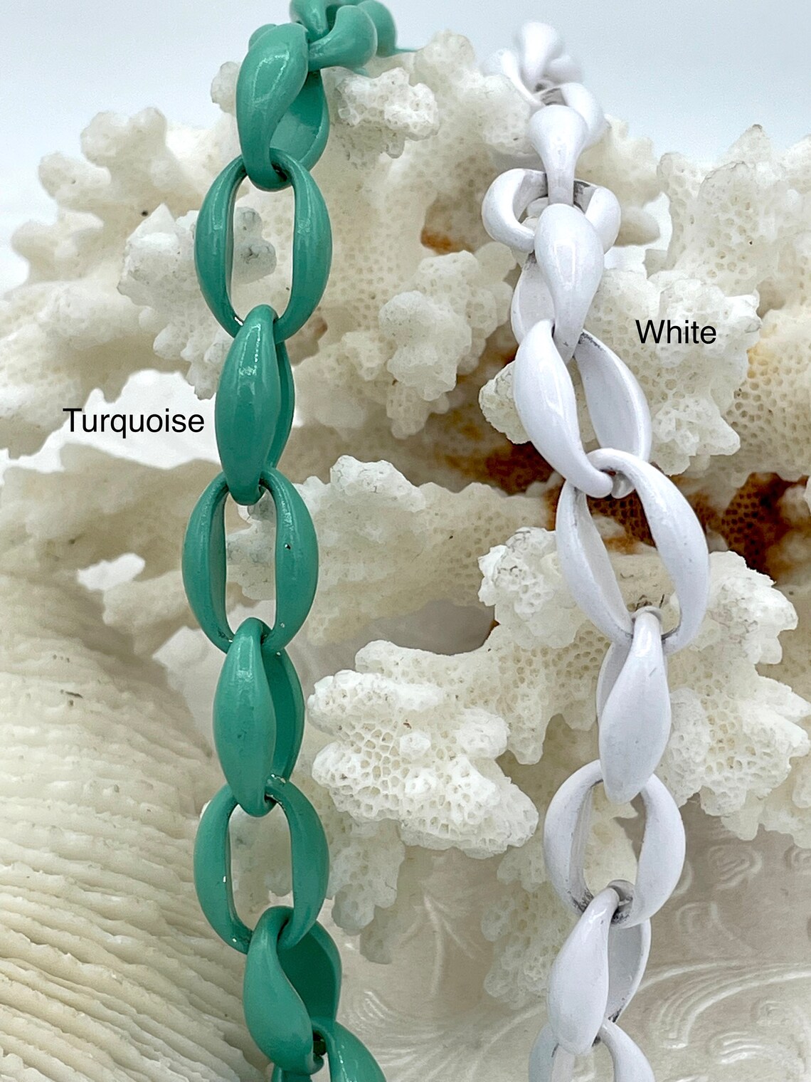 Enamel Plated Colored Chain 15x11x4mm Colorful Chain Chunky - Etsy