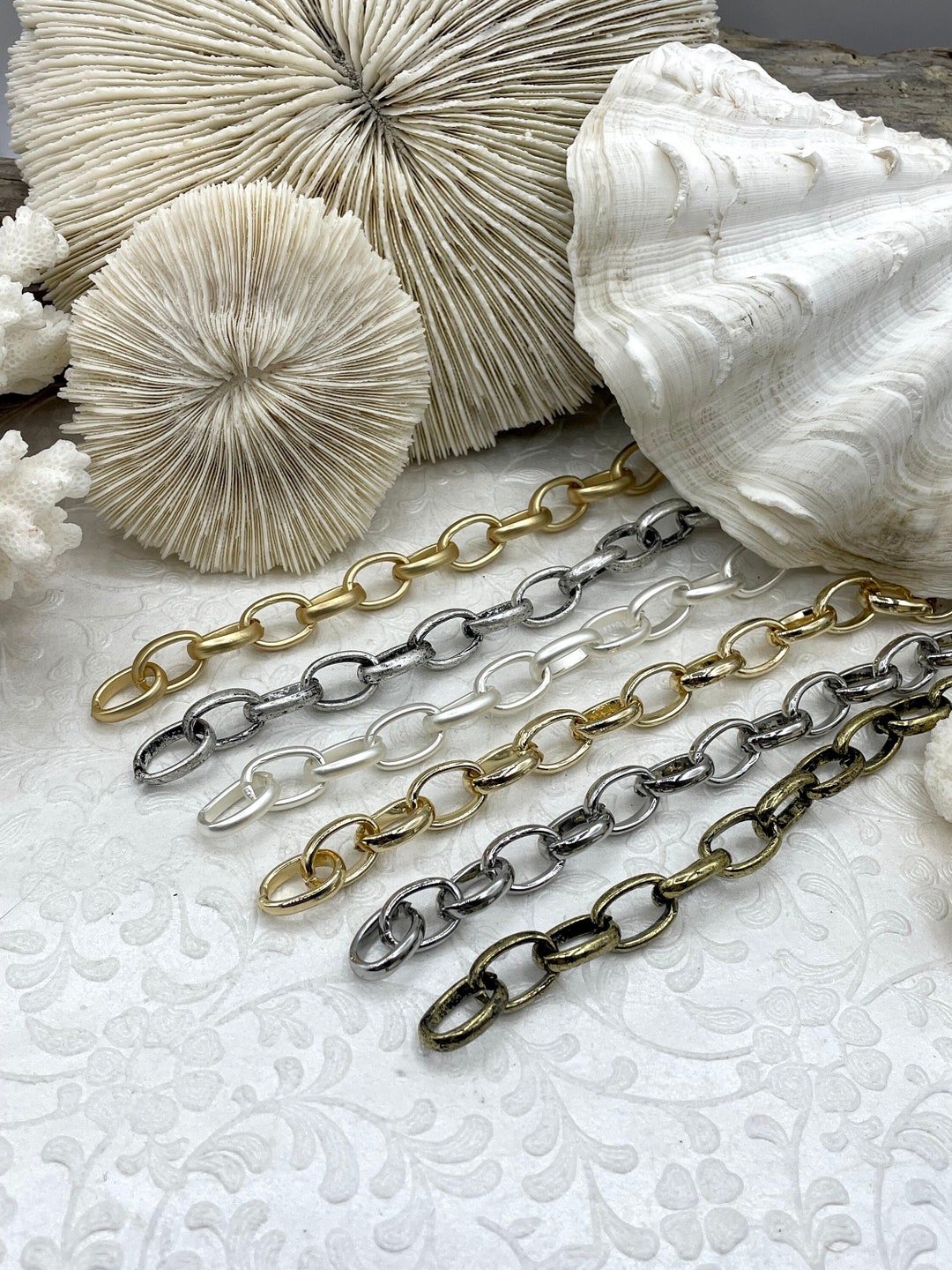 Chunky Cable Rolo Chain Oval Sold by the Foot. 16mm X 11mm X 3.48mm ...
