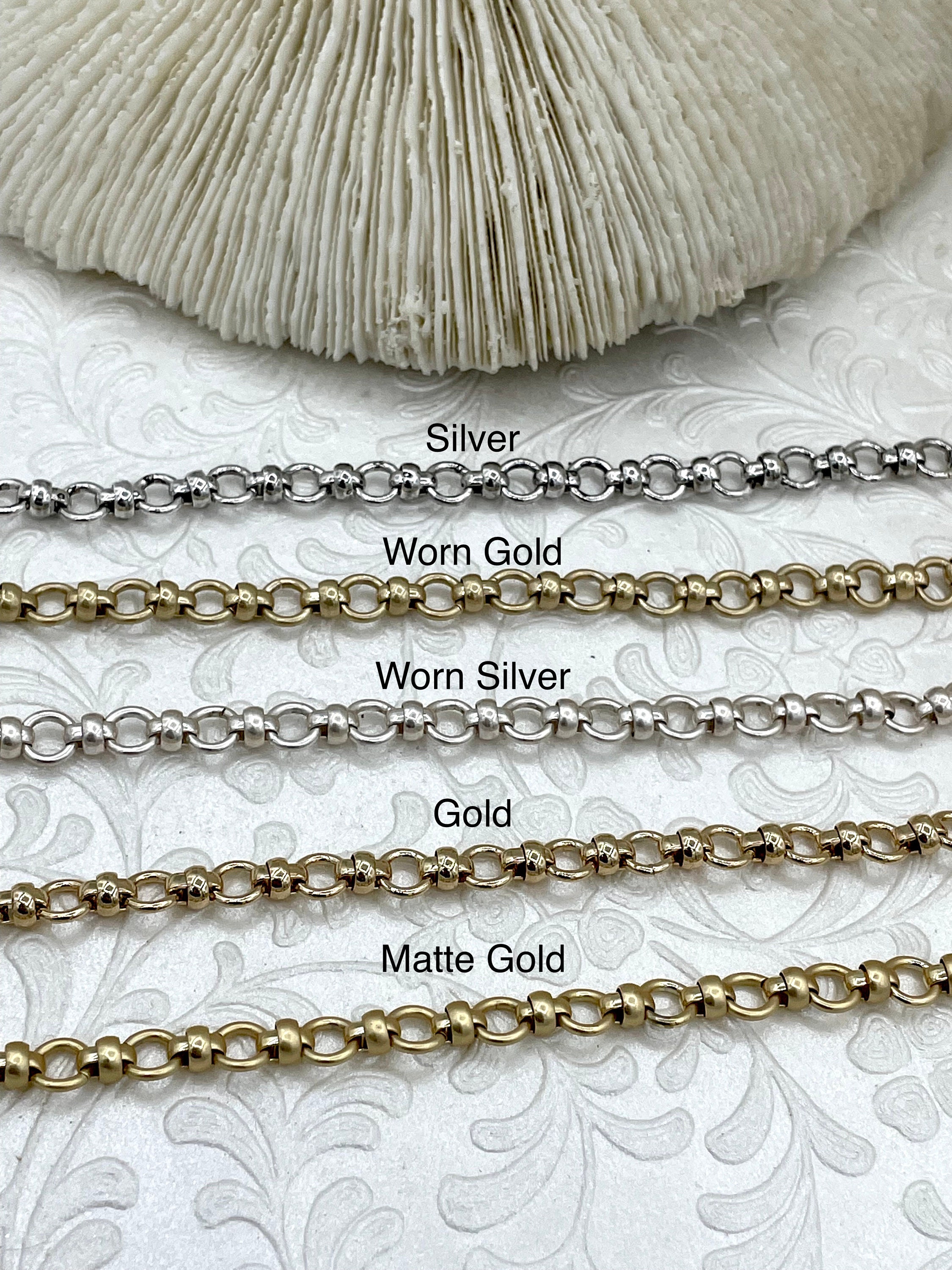 Brass Mixed Link Small Cable Chain Round Sold by the Foot. 6mm - Etsy