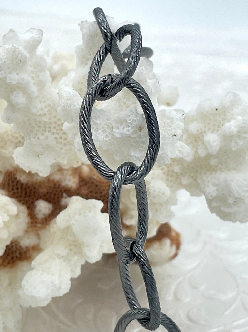 Cable Chain Textured Oval Sold by the Foot. 20mm X 13mm. Wire | Etsy