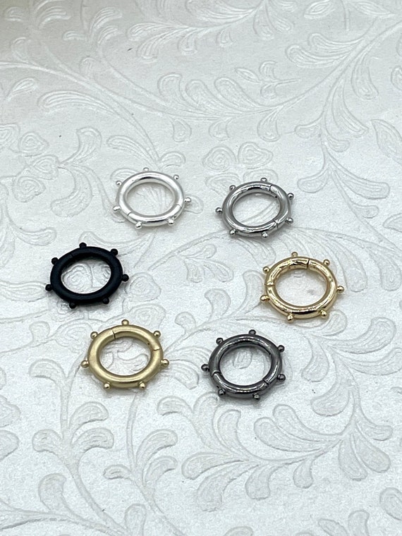 Brass Snap Clasp Snap Circle With Dots Round Snap Ring Snap - Etsy
