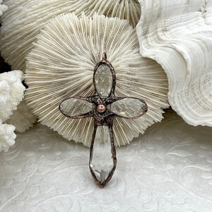 Soldered Cross Shaped Crystal Pendants and Charms. Cross Shape Crystal ...