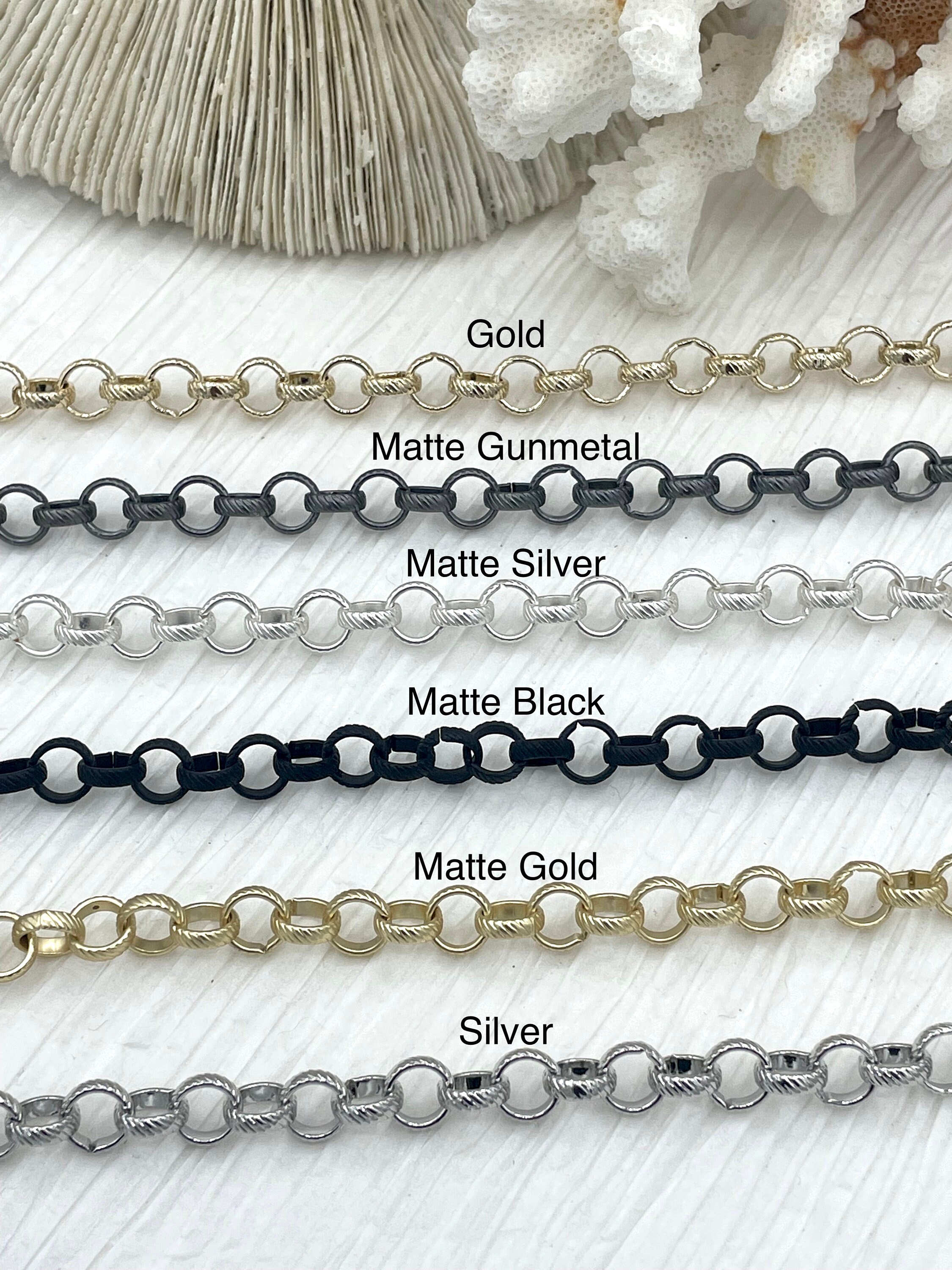 Textured Cable Rolo Chain Round Sold by the Foot. 8mm X 1mm. - Etsy