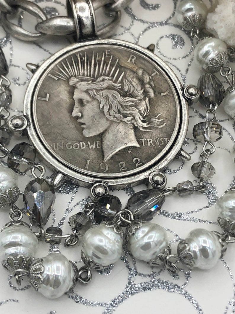 Reproduction Coin Pendant Liberty Peace Dollar Coin Pendant - Etsy