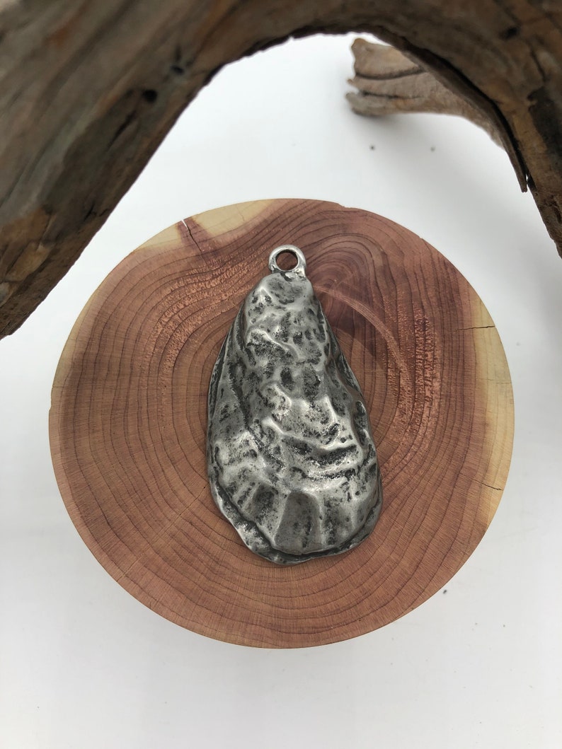 Oyster Shell Cast Pendant Shell Pendant Seashell 2 styles | Etsy