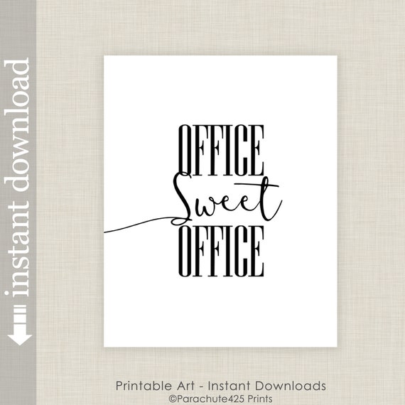 Office Sweet Office Printable Office Decor Wall Art for Boss | Etsy