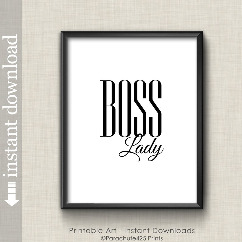 Boss Lady Printable Wall Art for Female Boss Gift or Office - Etsy