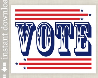 Vote Print, 2020 Election Campaign, Digital Voting Poster, Elections ...