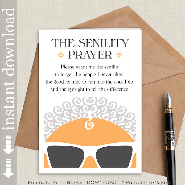 Senility Card - Etsy