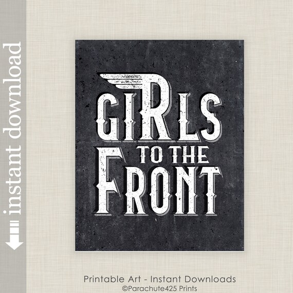 Girls to the Front Printable for Feminist and Riot Grrls Wall - Etsy