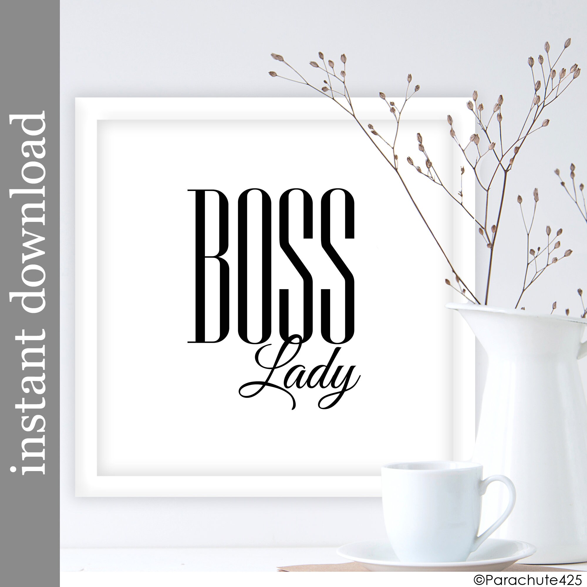 Boss Lady Printable Wall Art for Female Boss Gift or Office - Etsy