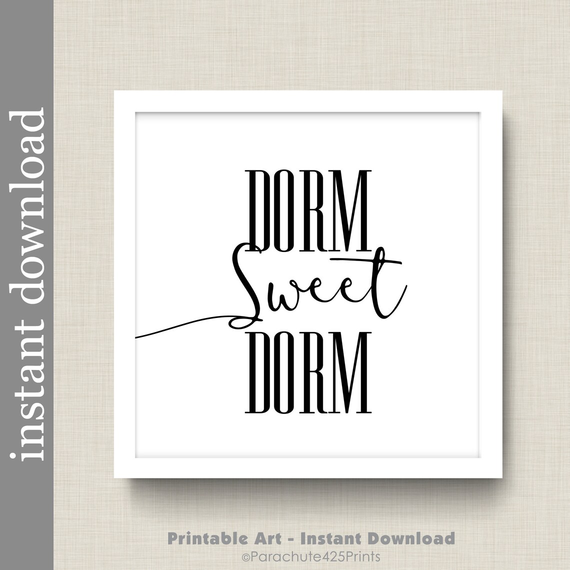 Dorm Sweet Dorm Printable Dorm Door Sign for Female College | Etsy