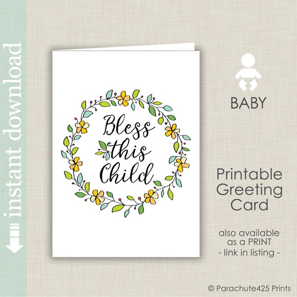 Religious Baby Card - Etsy