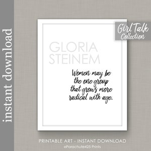 Gloria Steinem Quote, Printable Feminist Quote Wall Art - Etsy