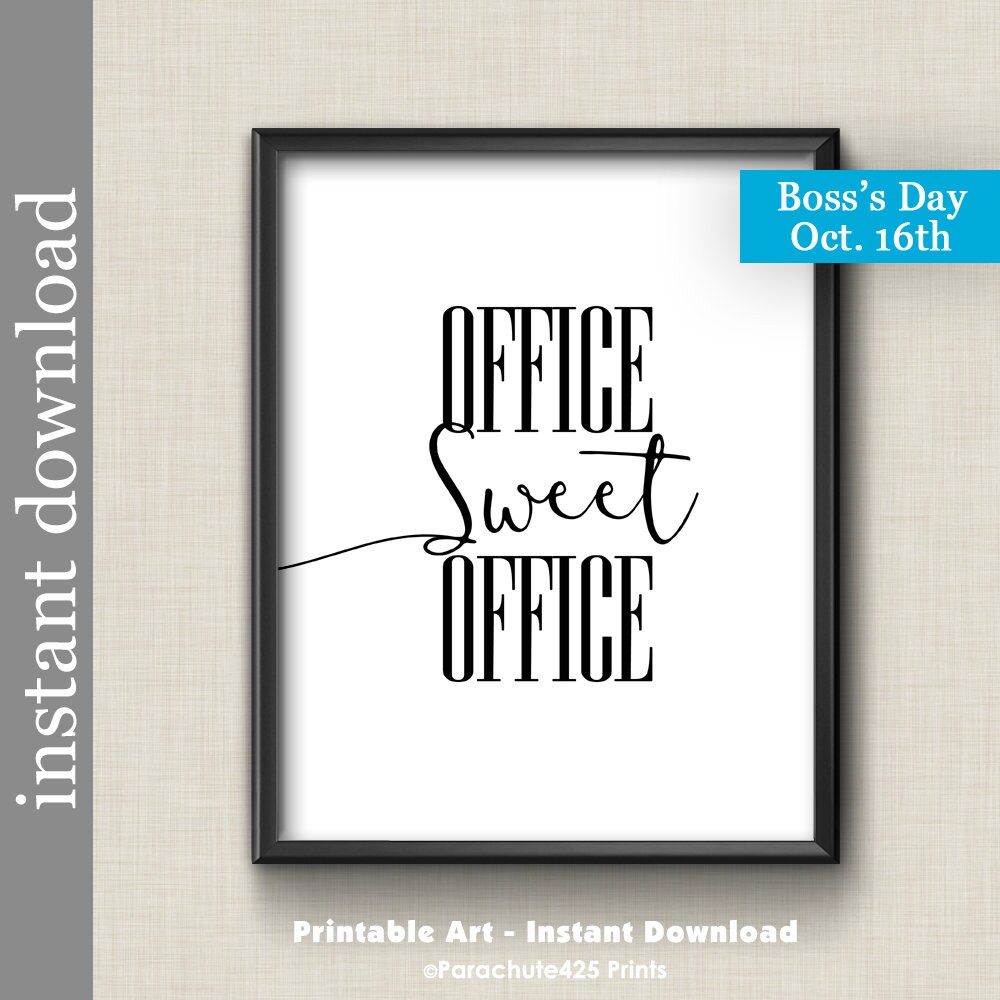 Office Sweet Office Printable Office Decor Wall Art for Boss | Etsy