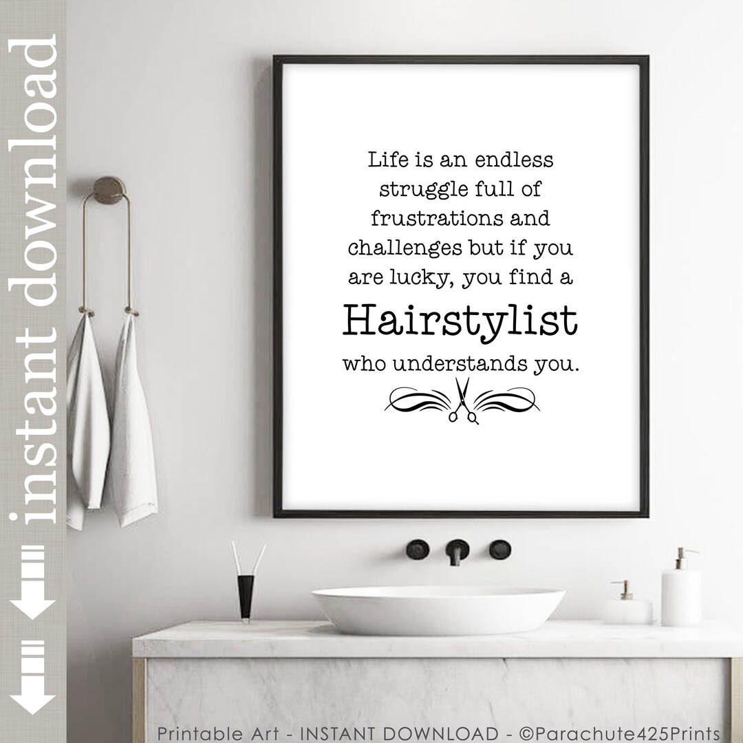 Hairstylist Printable Quote for Salon Decor or Beautician Gift - Etsy