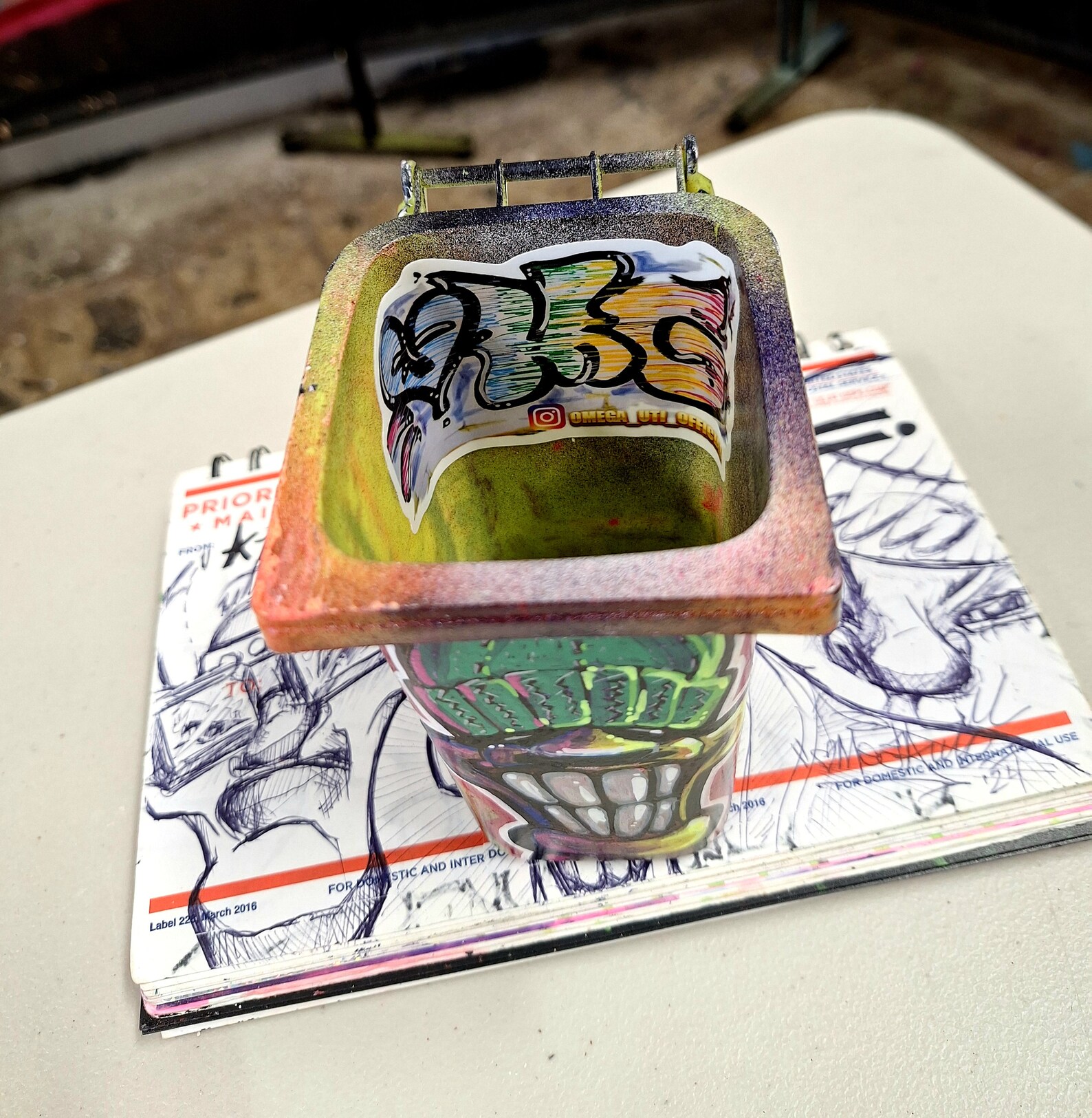 Graffiti Art Character Trash Can Collectors Original Art by Omega - Etsy