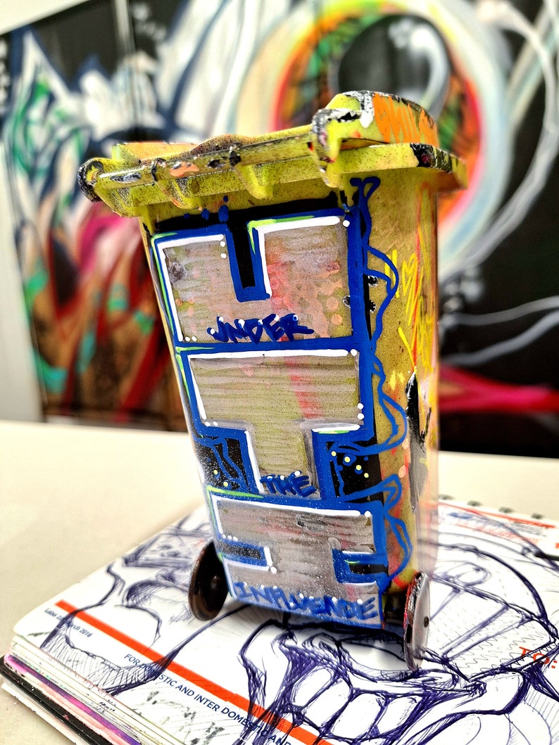 Graffiti Art Character Trash Can Collectors Original Art by Omega - Etsy