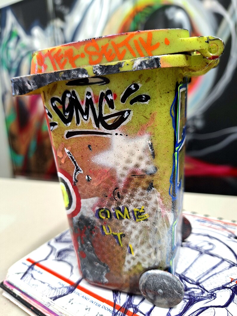 Graffiti Art Character Trash Can Collectors Original Art by Omega - Etsy